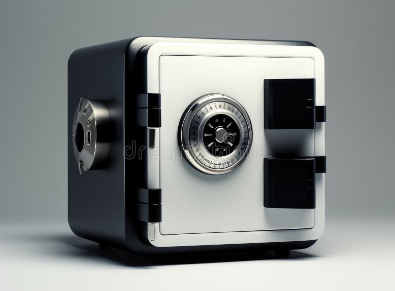 Small Modern Safe on Shelf. Created with Generative AI Technology ...