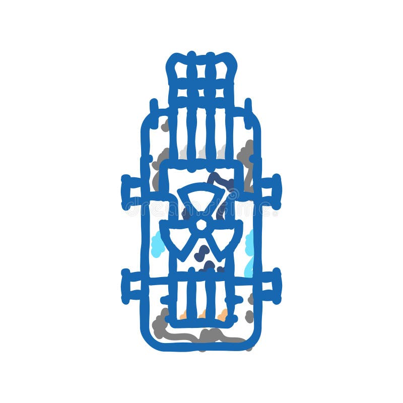 Small Modular Nuclear Reactor Future Technology Icon Doodle ...