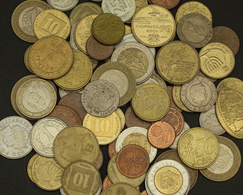 Small Money of Different Countries Stock Image - Image of change ...