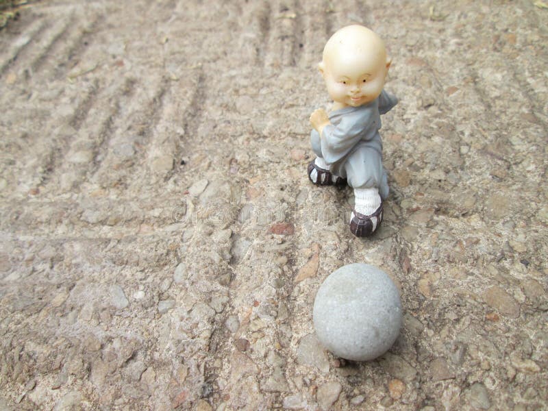 Small Monk Statue. stock photo. Image of oriental, ordain - 101040816