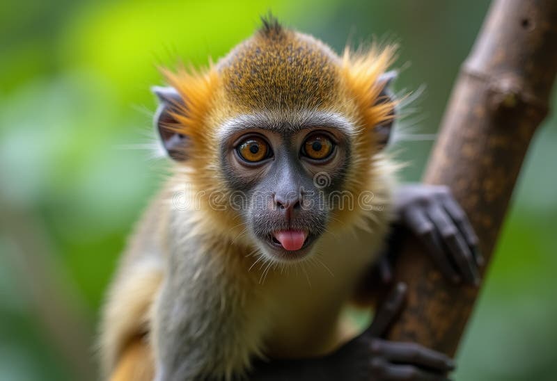 A Small Monkey with a Prodigious Expression, AI-generated Stock ...
