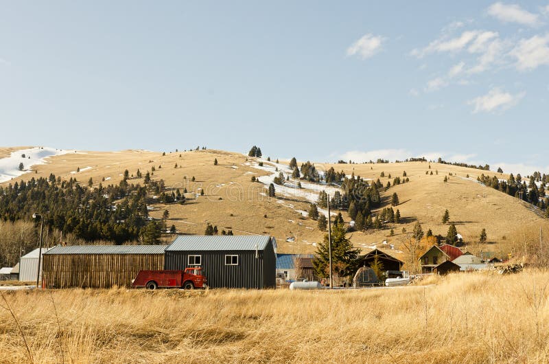 Small Montana Town stock photo. Image of towns, rural - 24212414