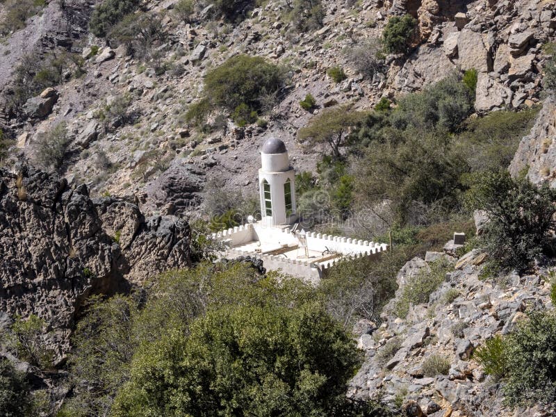 Small Mosque in Deep Valley, Oman Stock Image - Image of mountain ...