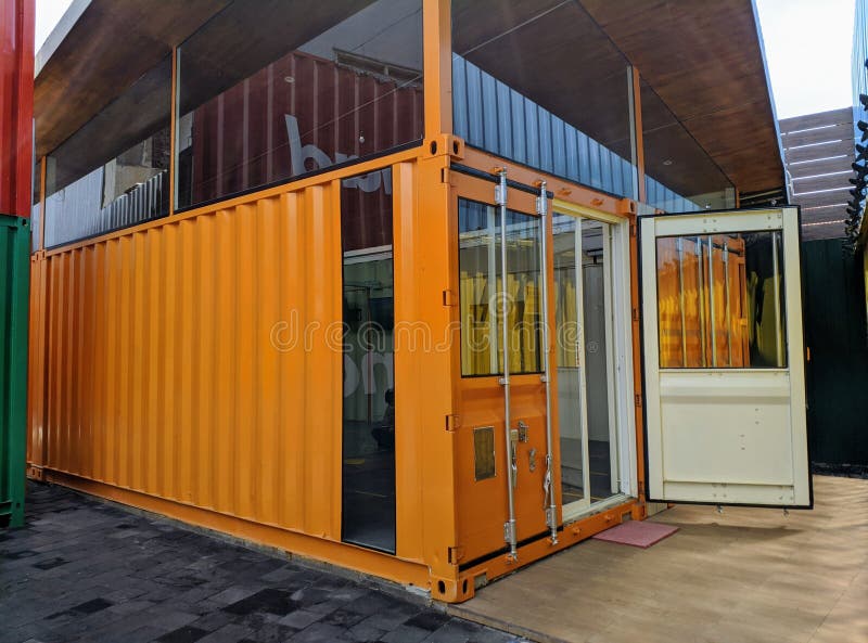 Small Mosque Made from Used Containers Stock Image - Image of building ...