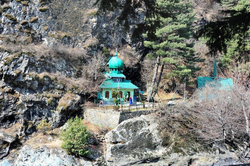 Mosque on Cliff editorial stock image. Image of rock - 232077079