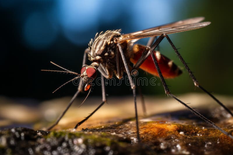 Small Mosquito Macro Insect. Generate Ai Stock Illustration ...