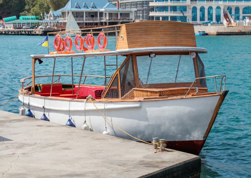 Small Motor Boat Cruising through Ocean Pass Stock Image - Image of ...