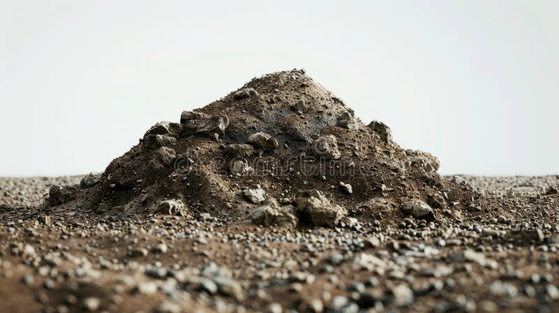 Small Mound of Dirt and Stones on a Barren Landscape during Daylight ...
