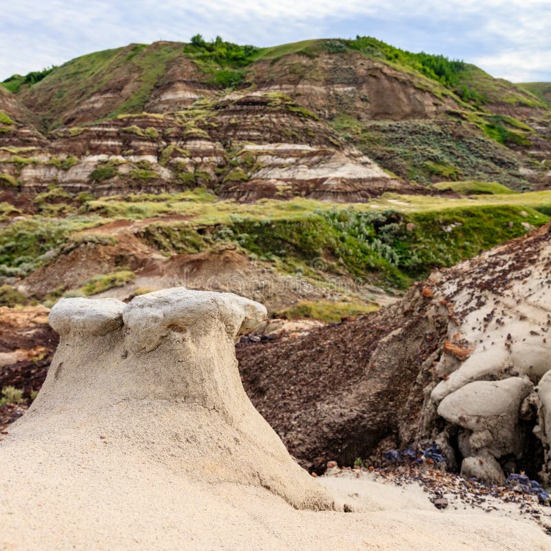 A Small Mound of Dirt Sits on a Hillside Stock Image - Image of ...