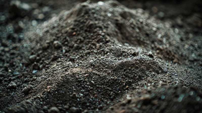 A Small Mound of Earth with Tiny Rocks and Debris Stock Image - Image ...