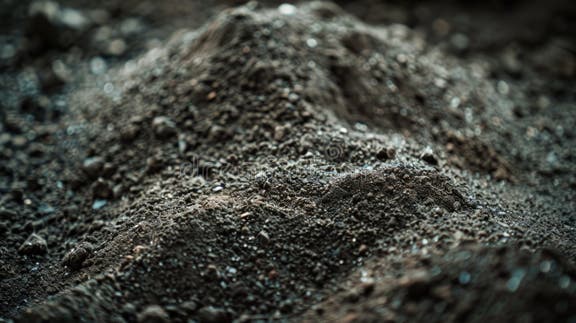 A Small Mound of Earth with Tiny Rocks and Debris Stock Image - Image ...
