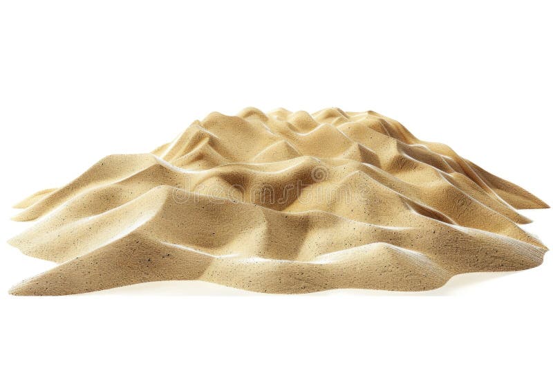 A Small Mound of Sand Sits Atop a White Background, Suitable for Use in ...