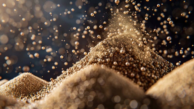 A Small Mound of Sand with Some Grains Visible Stock Image - Image of ...