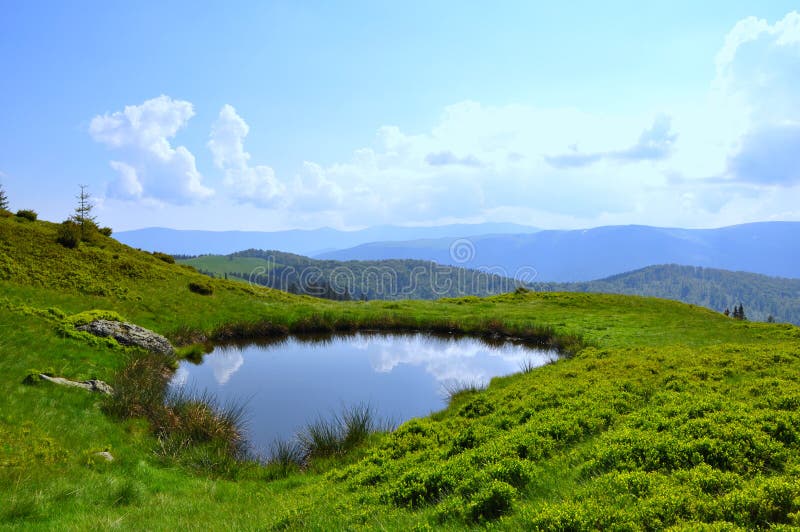 Small mountain lake stock image. Image of natural, beauty - 14738829