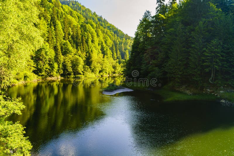 A Small Mountain Lake in the Mountains Stock Image - Image of mountain ...
