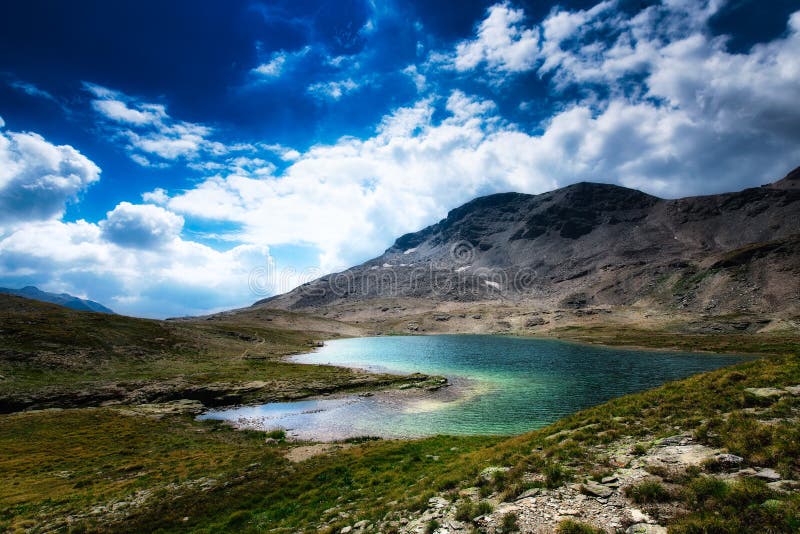 Small mountain lake stock image. Image of beauty, view - 58681673