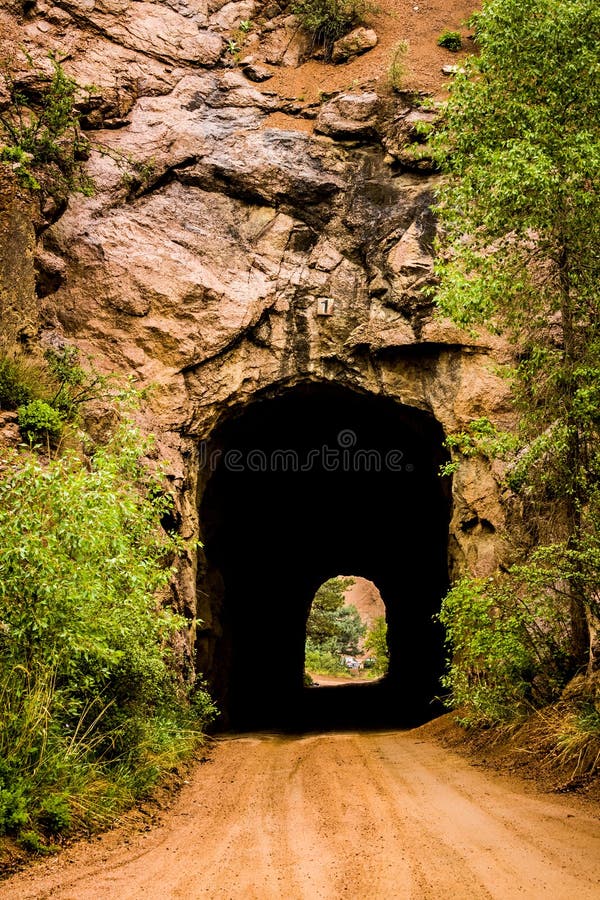 Small Mountain Tunnel stock image. Image of trees, passage - 80767815