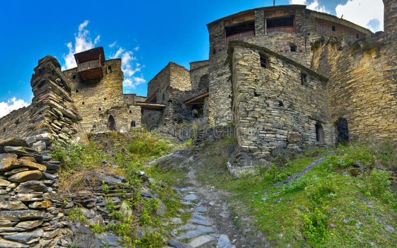 Small mountain village stock image. Image of house, mediterranean ...
