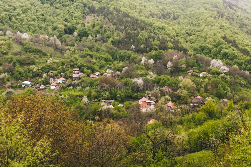 A small mountain village stock image. Image of villa - 104550935
