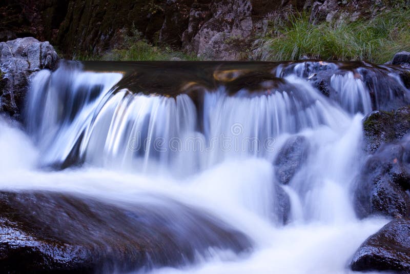 Small Mountain Waterfall stock image. Image of plants - 11643387