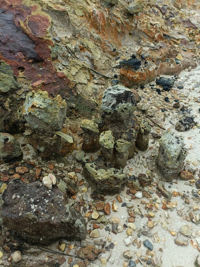 Small Mountains Formed from Soil that Has Turned into Rock Stock Image ...