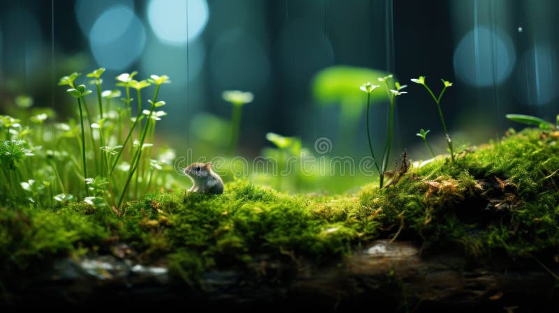 Small Mouse Moss Covered Log Stock Photos - Free & Royalty-Free Stock ...