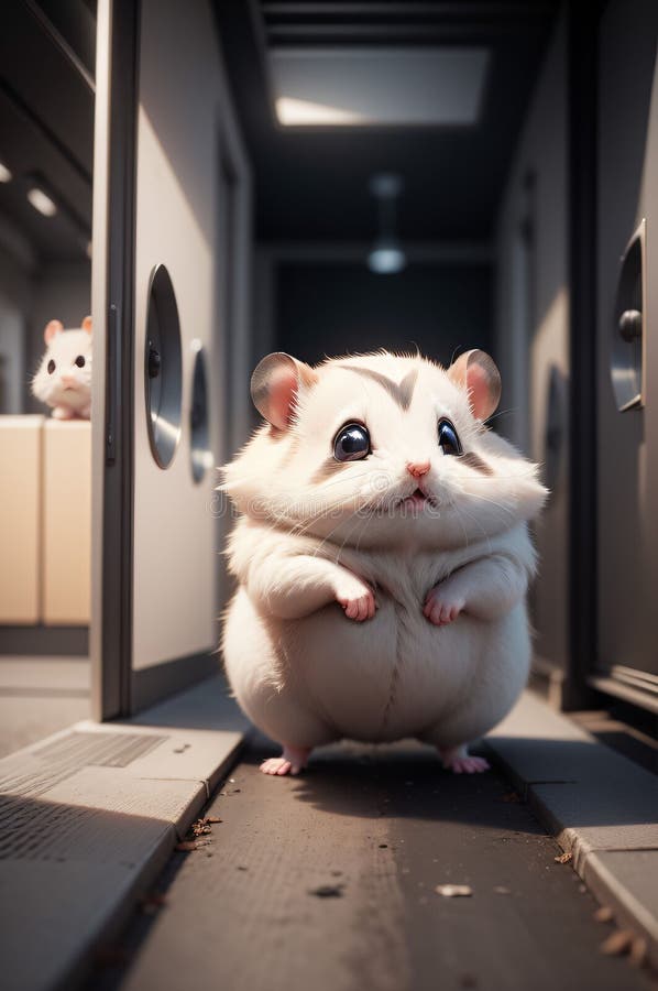 A Small Mouse that is Standing Up in Front of Some Doors Stock ...