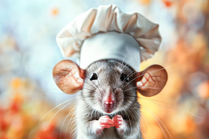 Small Mouse Wearing a Chef S Hat and Apron Stock Photo - Image of mouse ...