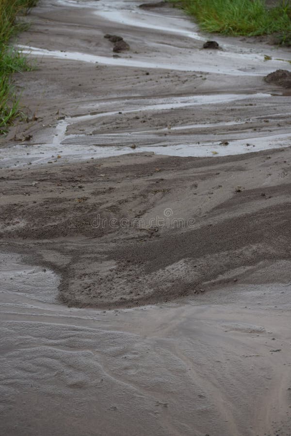 Small Mudslide stock image. Image of ashore, rain, watery - 224545743