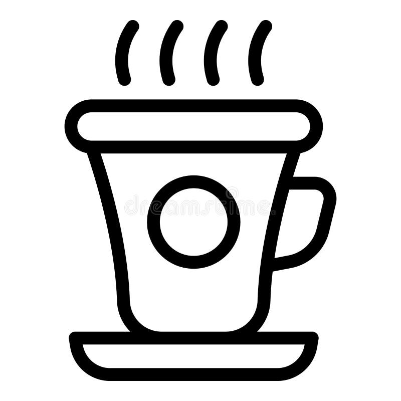 Small Mug Icon, Outline Style Stock Vector - Illustration of cafe ...