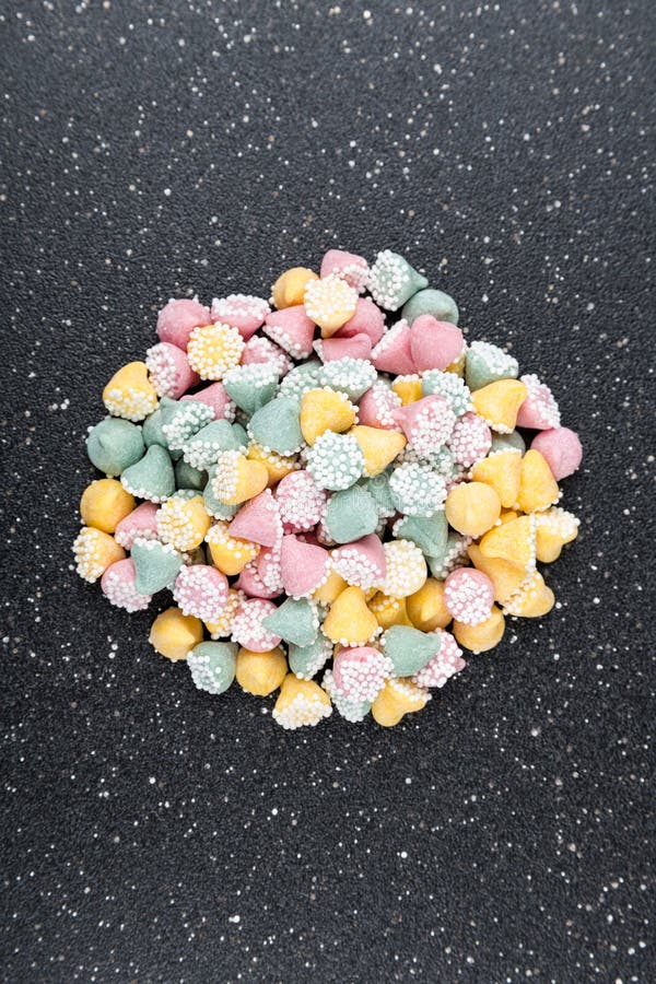 Small Multicolored Drops With Sugar Ball Coating Mints Stock Photo ...
