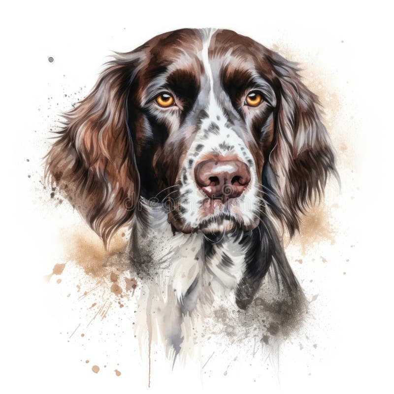 Small Munsterlander Pointer Stock Illustration - Illustration of ...