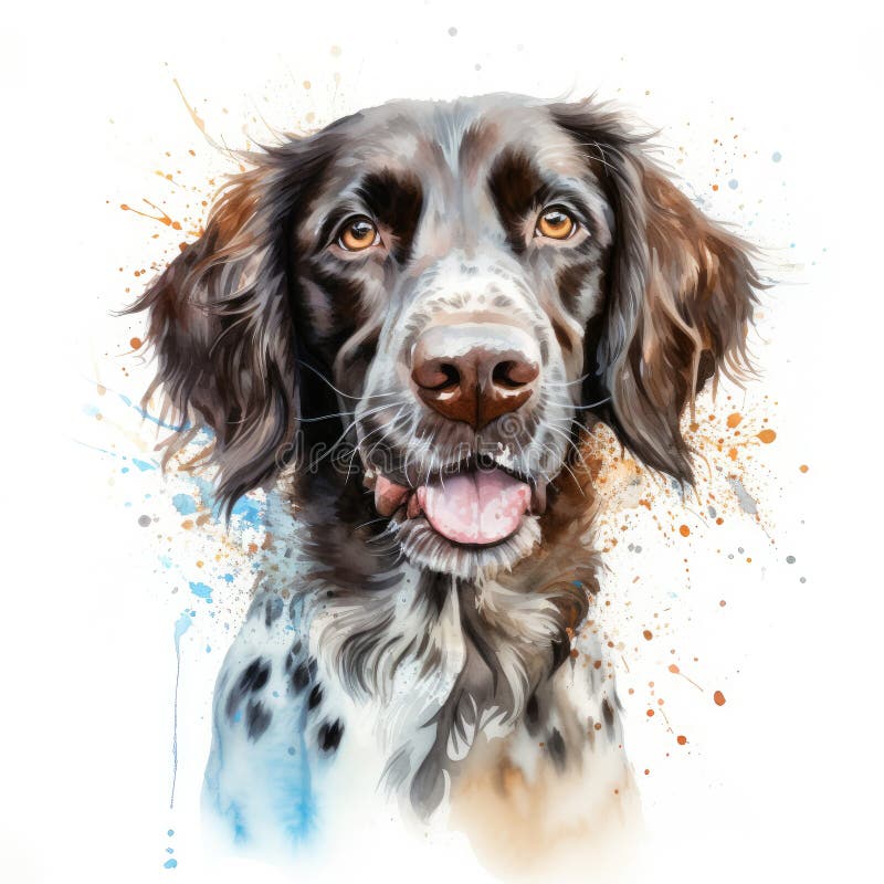 Small Munsterlander Pointer Stock Illustration - Illustration of modern ...