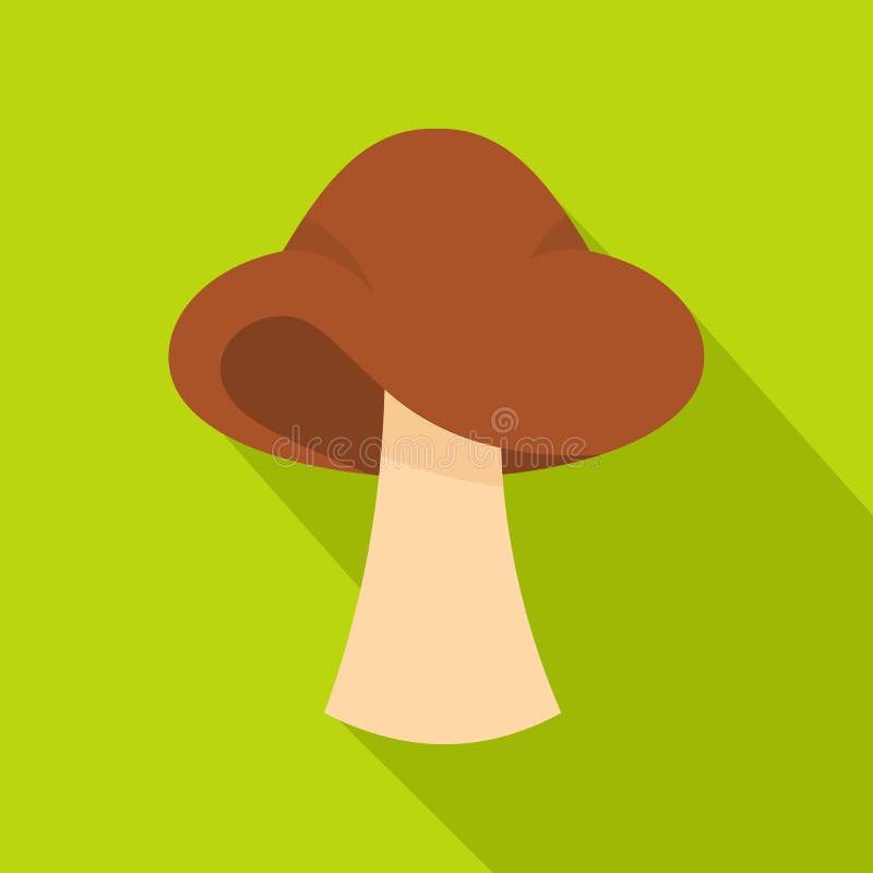 Small Mushroom Icon, Flat Style Stock Vector - Illustration of shadow ...