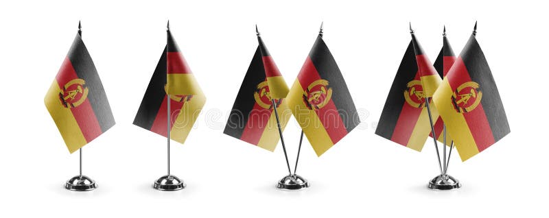 Small National Flags of the DDR on a White Background Stock Image ...