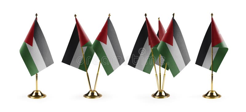 Small National Flags of the Jordan on a White Background Stock Photo ...