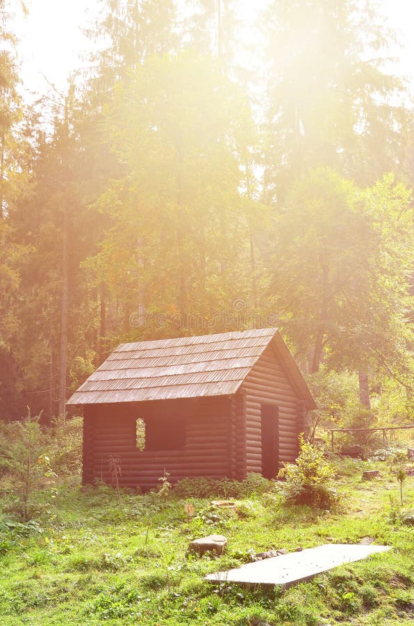 Small Natural House, Which is Built of Wood. the Building is Located in ...