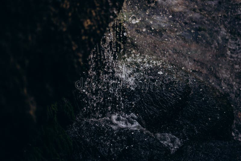 A Small Natural Waterfall. Waterfall in the Grotto in the National Park ...