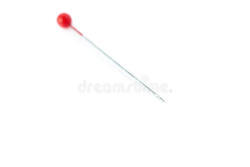 Small Needle Isolated Over the White Background Stock Photo - Image of ...