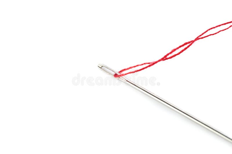 Small Needle Isolated Over The White Background Stock Photo - Image of ...
