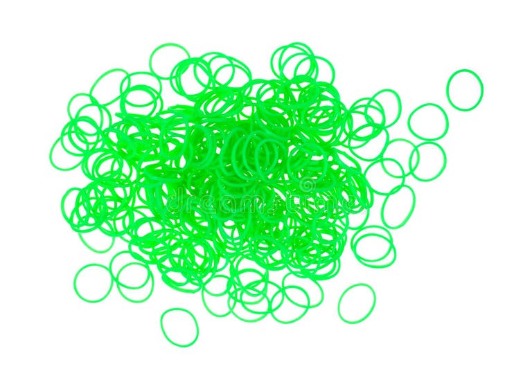 Small Neon Green Plastic Loom Loops Stock Photo - Image of jumble ...