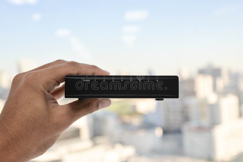 Small network switch stock photo. Image of firewall, communication ...
