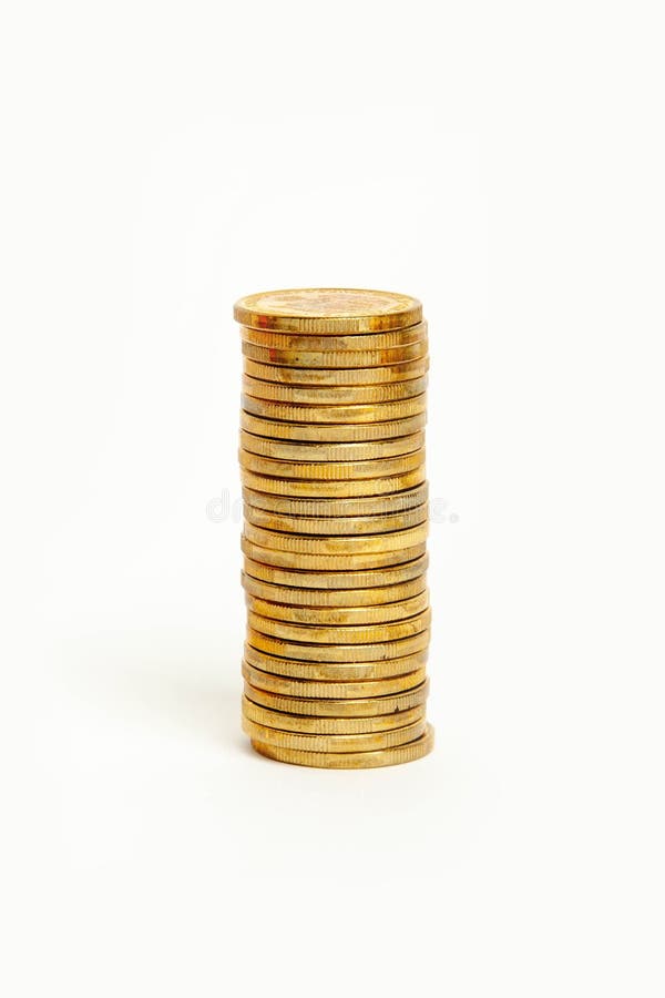 Money Stack on White Background Stock Photo - Image of arranged, number ...