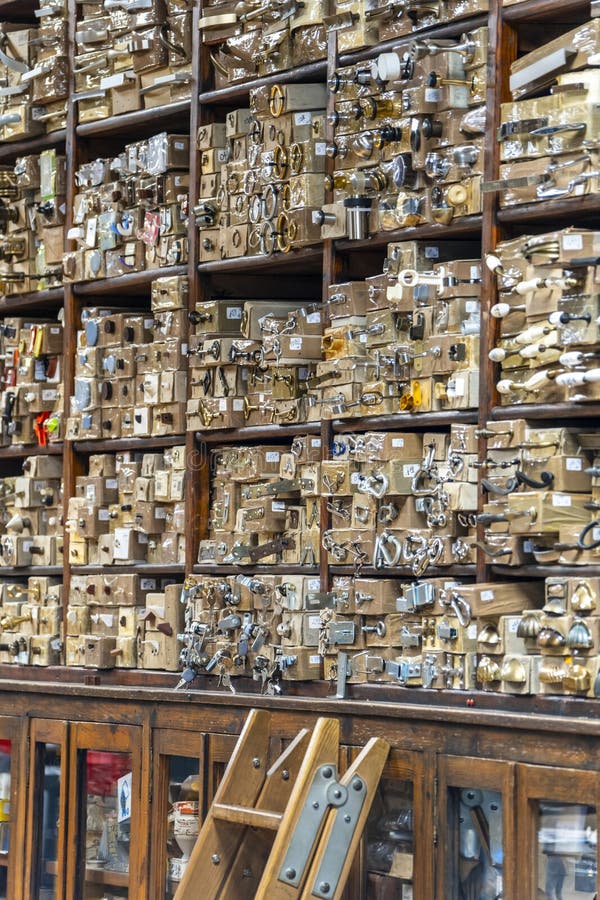 Small Objects Inside a Common Store in Pontevedra, Spain Stock Photo ...