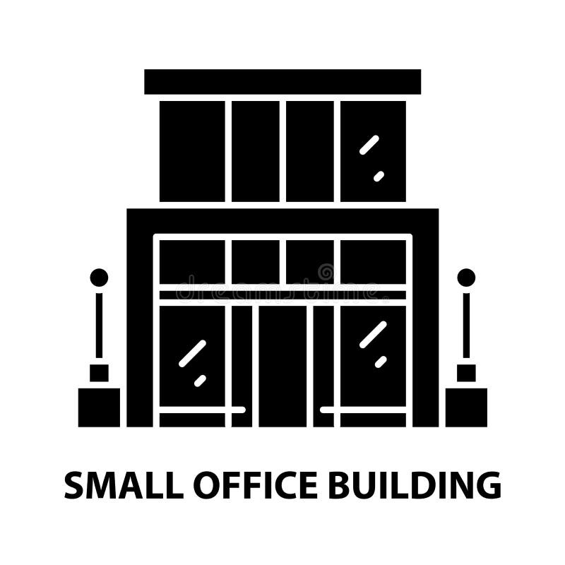 Small Office Building Icon, Linear Isolated Illustration, Thin Line ...