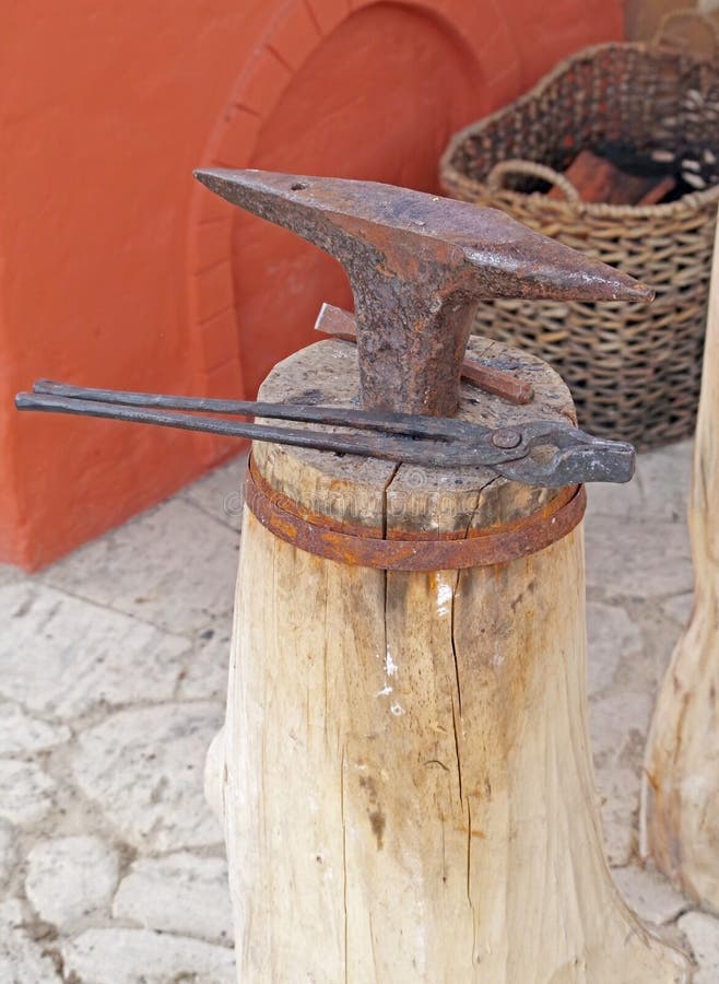 Small Old Anvil for Striking Stock Image - Image of industrial ...