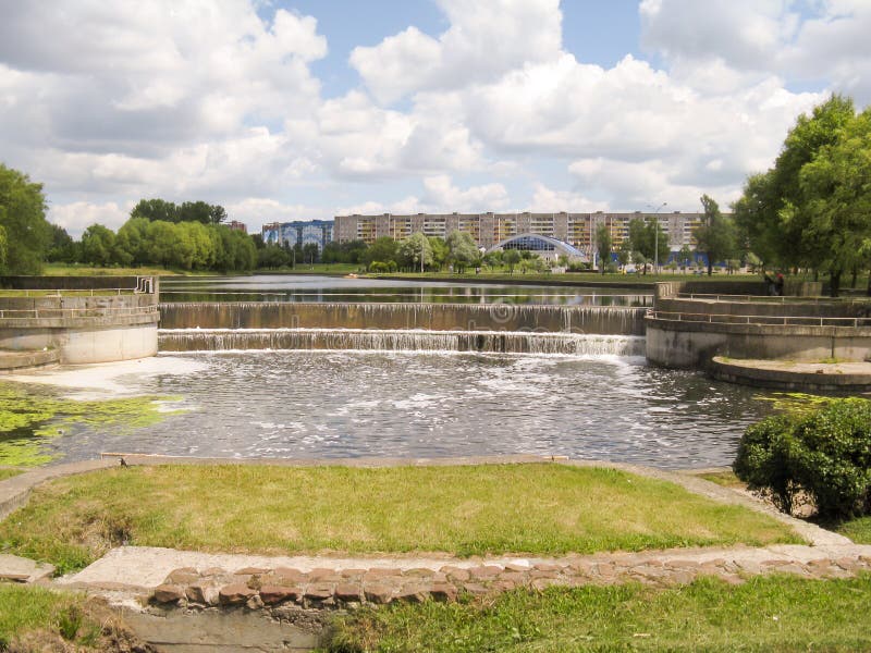 A Small Old Artificial Reservoir with a Waterfall is Located in the ...