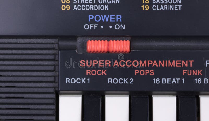 Small Old Keyboard - on Off Button Stock Photo - Image of small, keys ...
