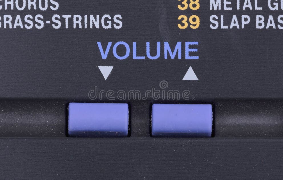 Small Old Keyboard - Volume Buttons Stock Photo - Image of midi, keys ...