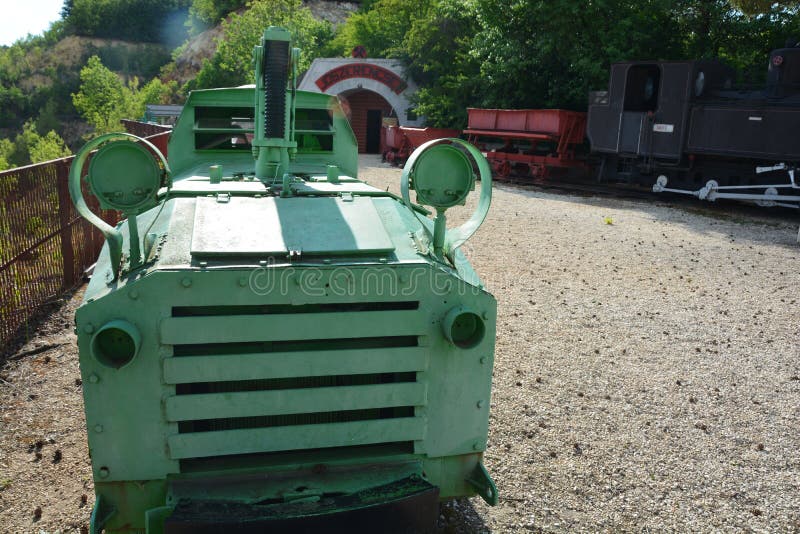 Small and Old Mine Train at the Bauxite Mine Stock Image - Image of ...